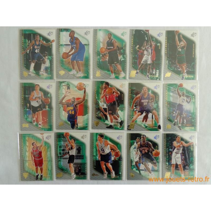 Lot 15 cartes NBA Upper Deck SPX ROOKIE 2000-01 - jouets rétro jeux de ...