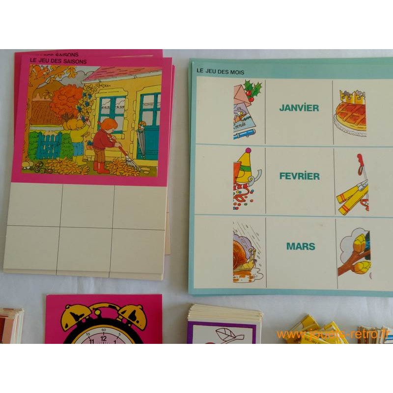 découvrir l'heure et le temps - jeu Nathan 1981 - jouets rétro jeux de ...