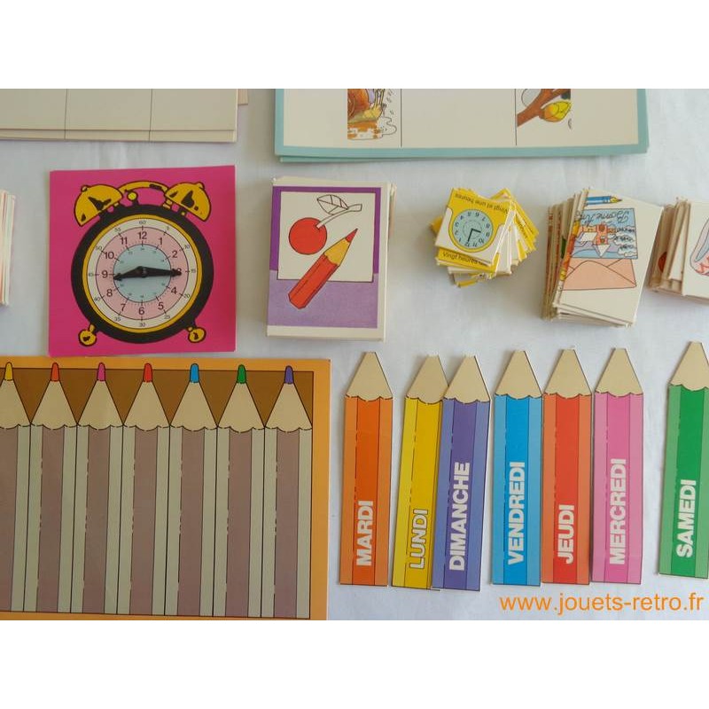 découvrir l'heure et le temps - jeu Nathan 1981 - jouets rétro jeux de ...