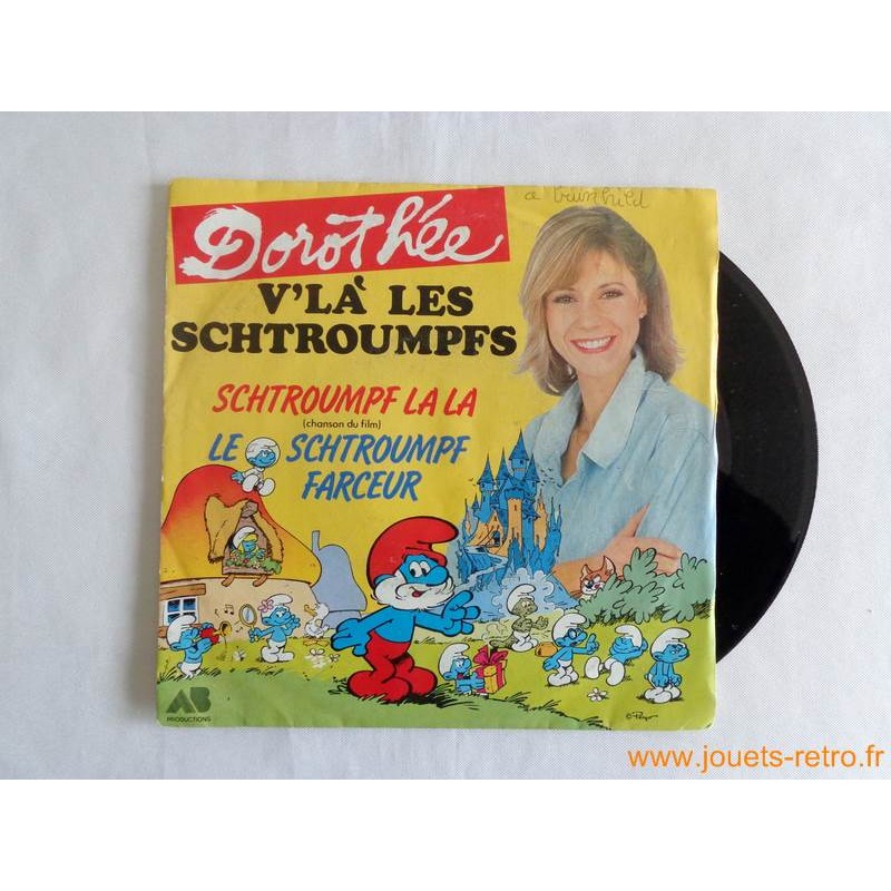 Doroth e V l Les Schtroumpfs 45T Disque Vinyle Jouets R tro Jeux