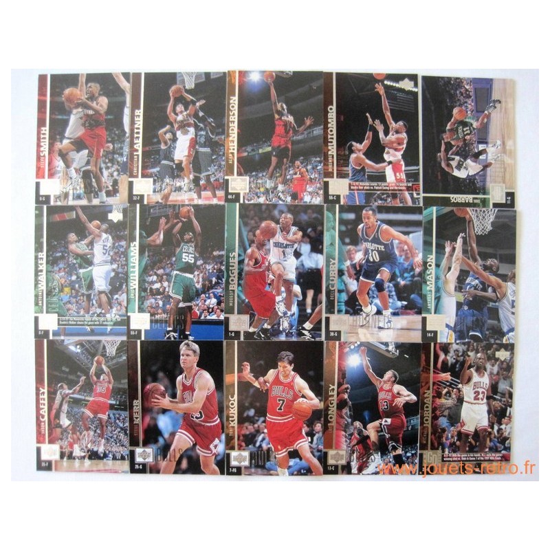 Set complet cartes NBA Upper Deck 97-98 série 1 - jouets rétro jeux de ...