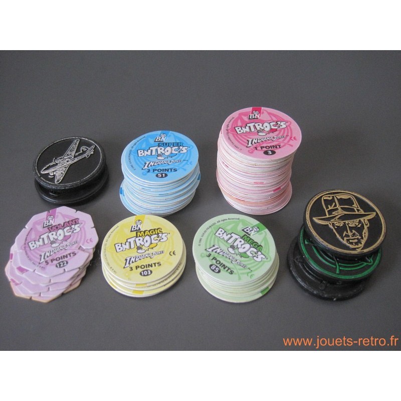Lot Pogs Indiana Jones - jouets rétro jeux de société figurines et ...