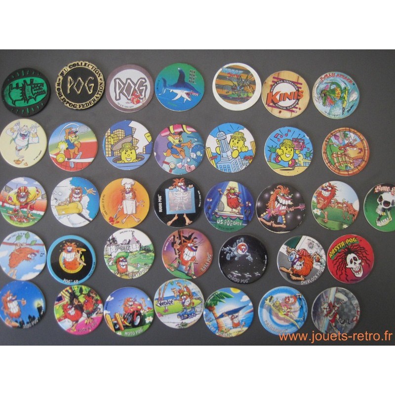 Lot Pogs officiels - jouets rétro jeux de société figurines et objets ...