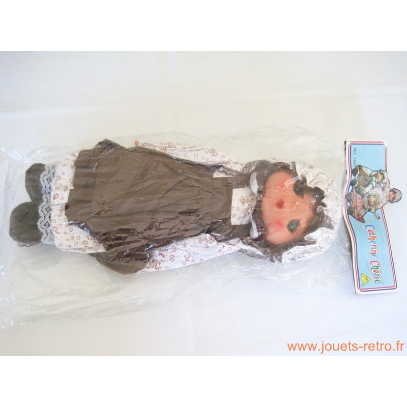Poupée tissu vintage "Catherine chérie" marron