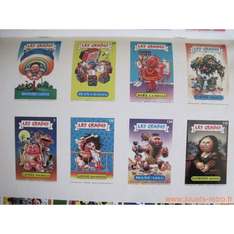 Poster géant avec 16 autocollants "Les Crados"