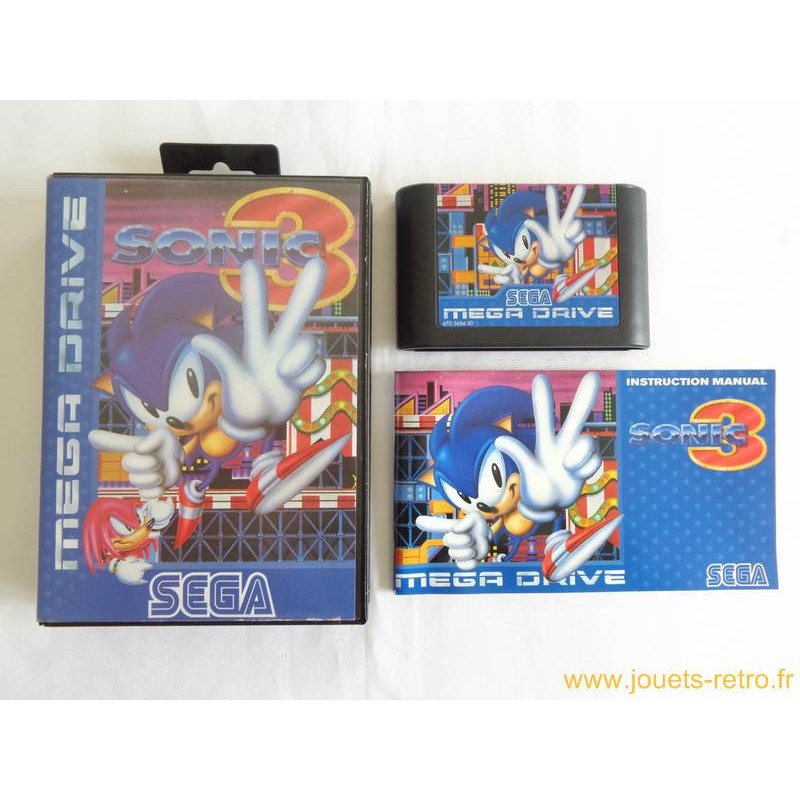 Sonic 3 - Jeu Megadrive - jouets rétro jeux de société figurines et ...