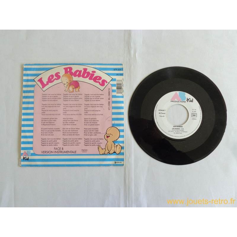 Les Babies - 45T Disque vinyle - jouets rétro jeux de société figurines ...