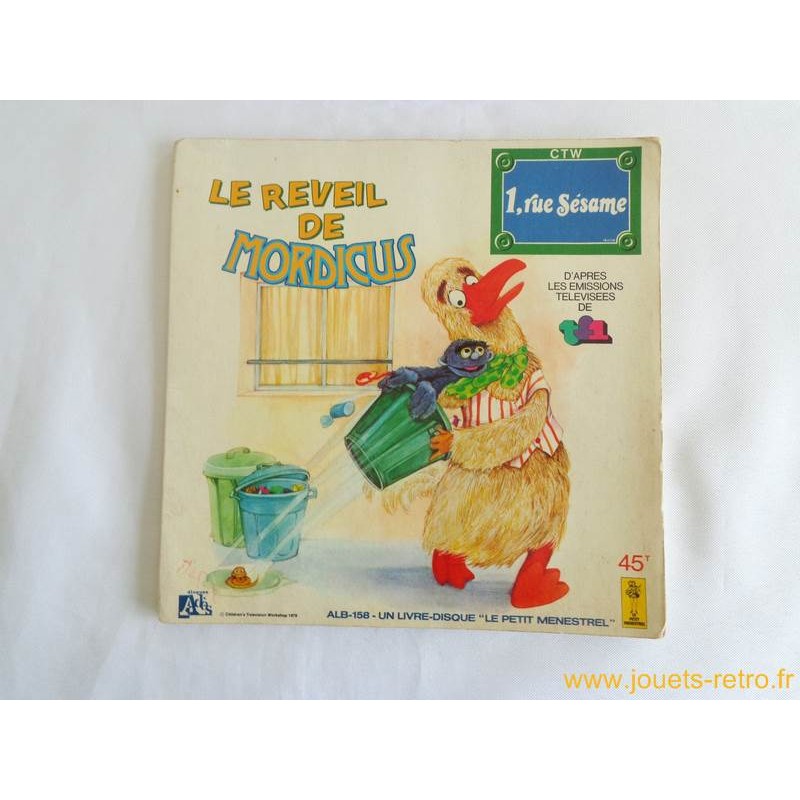 "Le réveil de Mordicus" 1 rue Sésame - Livre disque 45T - jouets rétro ...